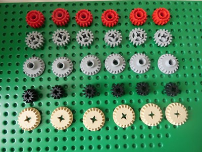 Kit of 30 Lego Technic Assorted Gears 87407 32198 18946 94925 32270 ...