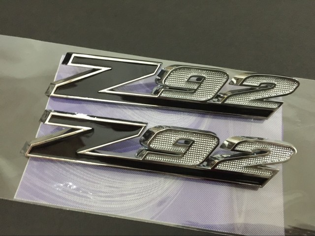 2x New Z92 Chrome Black Emblem Badge | eBay