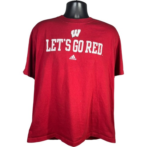 Adidas University of Wisconsin "Let's Go Red" Tee | eBay
