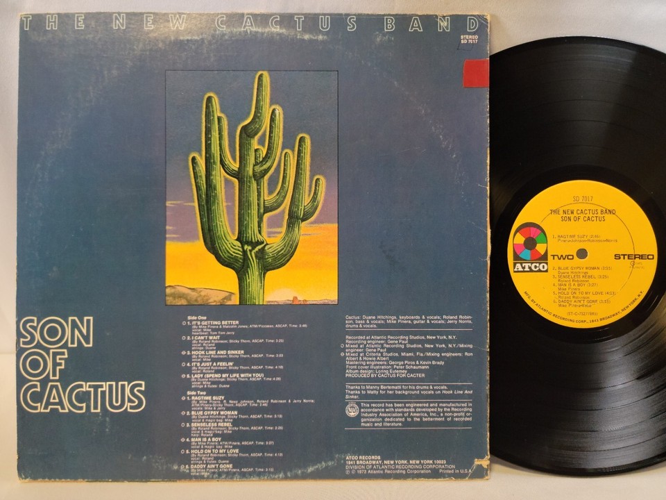 The New Cactus Band - Son Of Cactus - OG 1973 PROMO - HARD ROCK - VG++ ...