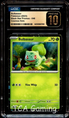 CGC 10 PRISTINE Bulbasaur SVP046 COSMOS HOLO PROMO Pokemon Card 081 | eBay