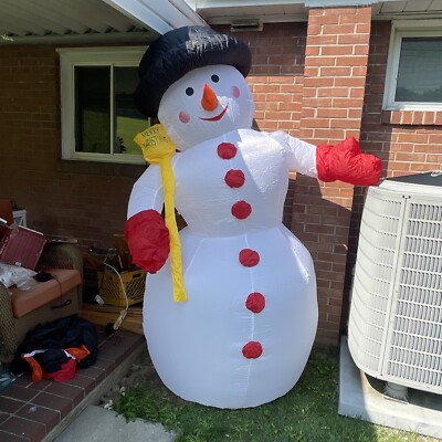 2007 Holiday Style 8ft Airblown Inflatable Snowman Dollar General Rare ...