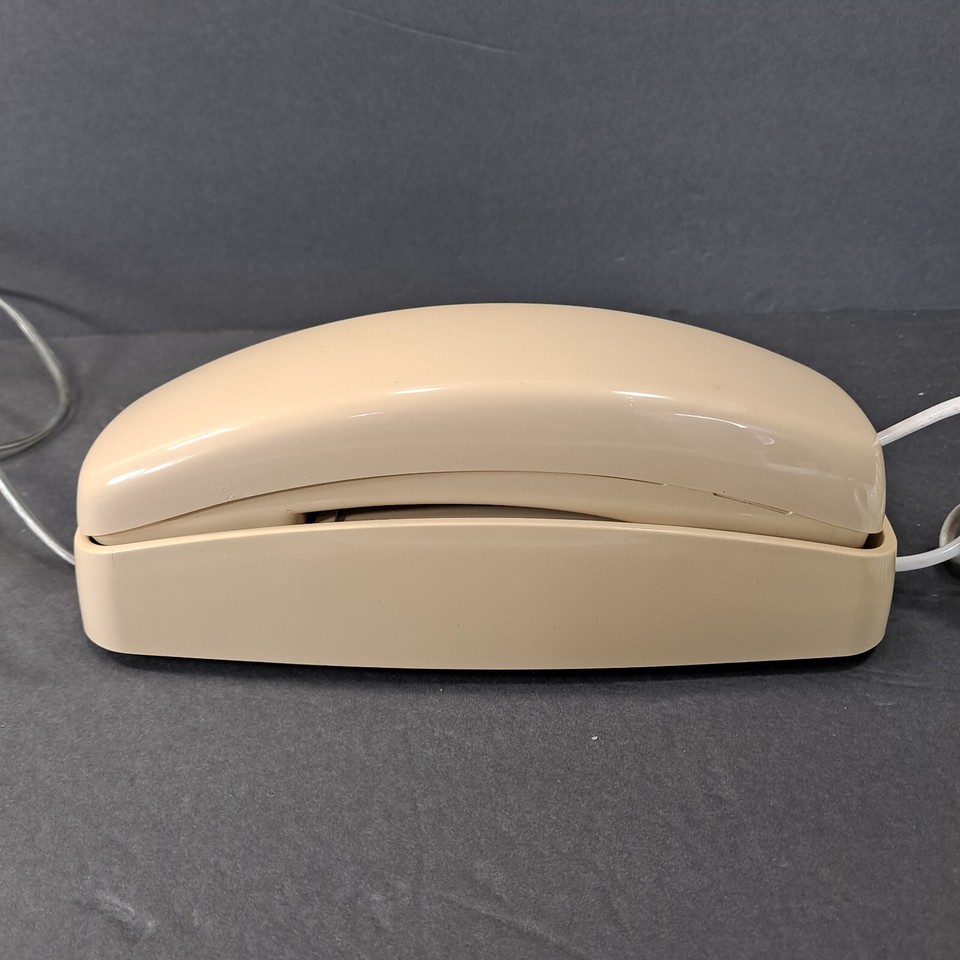 Vintage Trimline Push Button Corded Wall Desk Phone AT&T in beige ...
