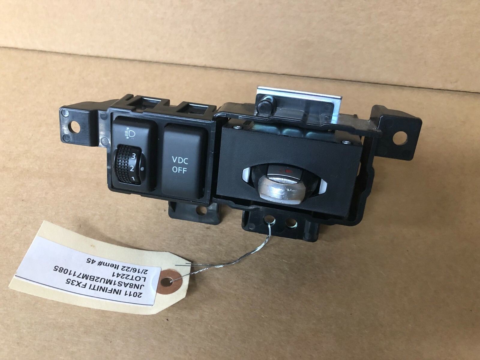 ⭐2009-2017 INFINITI FX35 QX70 IGNTION KEY INSERT VDC SWITCH PANEL SET ...