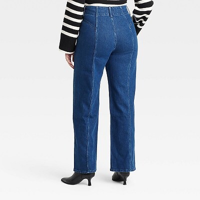 Women's High-Rise Tailored Wide Leg Jeans - Universal Thread Dark Wash ...