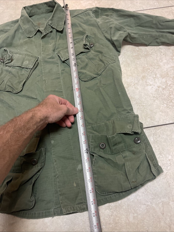 Vietnam 1969 Coat Mans Cotton Wind Resistant RIP Stop Poplin OG 107 ...