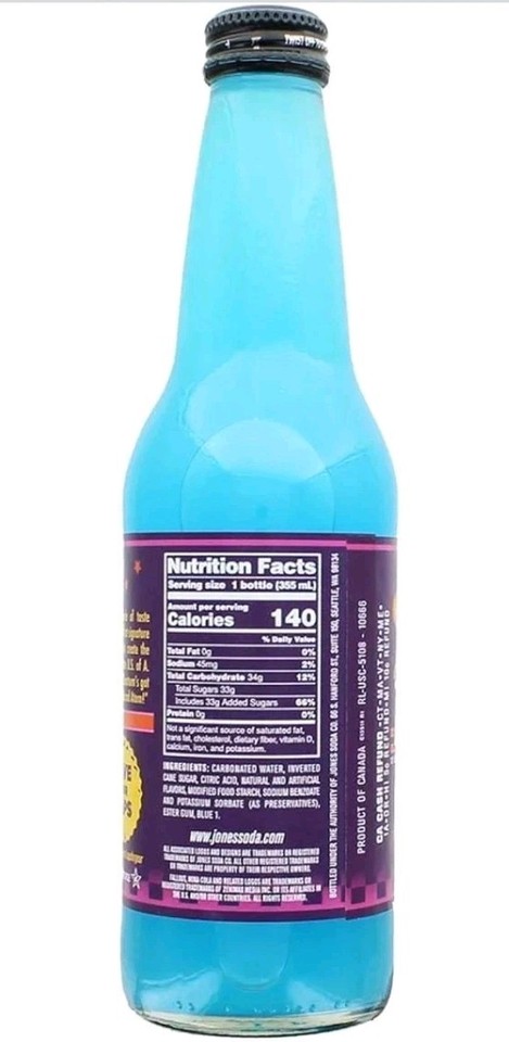 Jones Soda Nuka Cola Quantum Fallout Berry Lemonade 2 Pack 12oz Glass ...