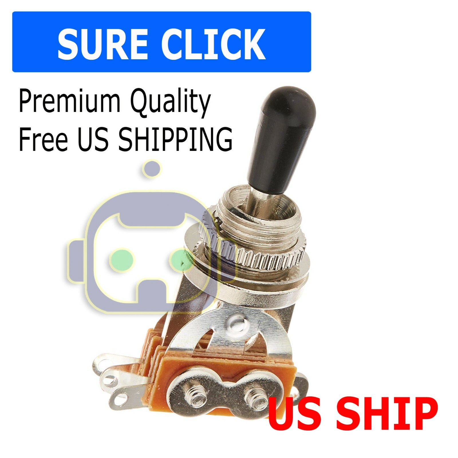 Black Tip 3 Way Switch Pickup Electric Guitar Selector Toggle Les Paul ...