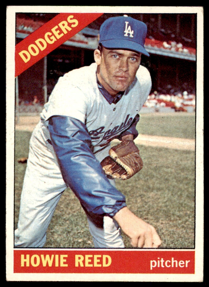 1966 Topps Baseball Card Howie Reed J Los Angeles Dodgers #387 | eBay