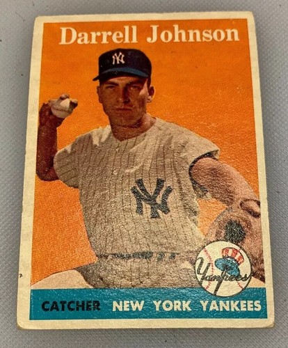 1958 Topps # 61 Darrell Johnson Baseball Card New York Yankees | eBay