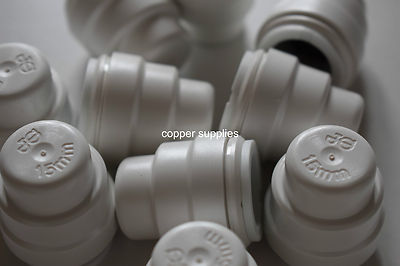 Speedfit 15mm Pushfit Copper or Plastic Stopend Cap PSE4615W Stop End ...