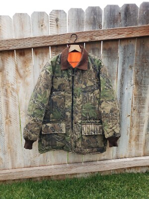 Vintage WALL'S Men's (L) 1980's-90's Camo Neon Orange Hunting ...