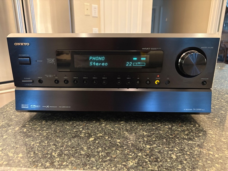 FLAGSHIP Onkyo TX-DS989 Ver. 2 7.2 AV Receiver - THX 130 WPC -TOP OF ...