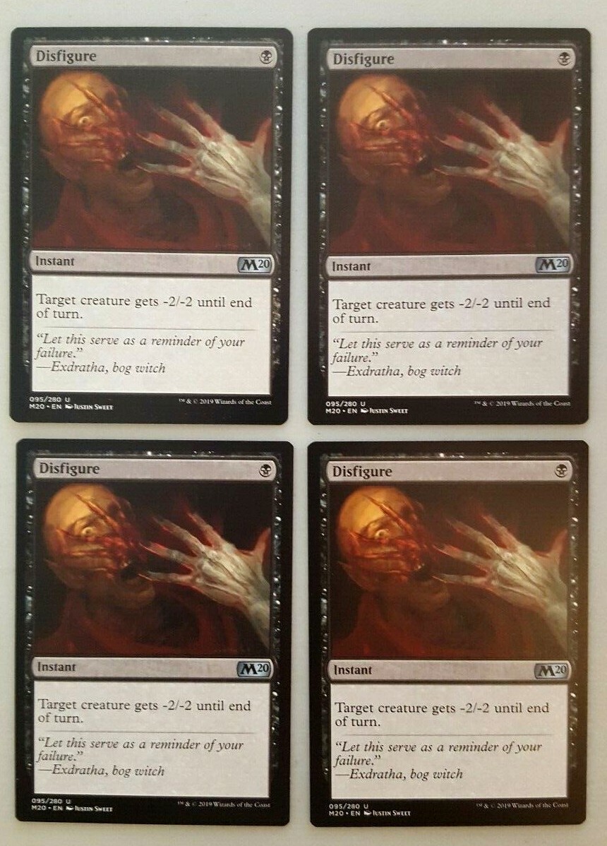 4x Disfigure M20 Core Set 2020 MTG Magic The Gathering NM Playset | eBay
