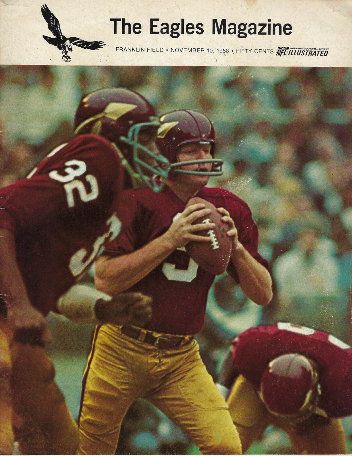 1968 11/10 football program Philadelphia Eagles v Washington Redskins ...