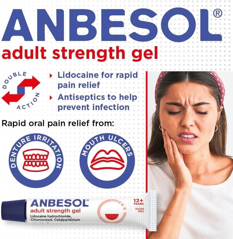 Anbesol Adult Strength Gel for Effective Oral Pain Relief from Mouth ...