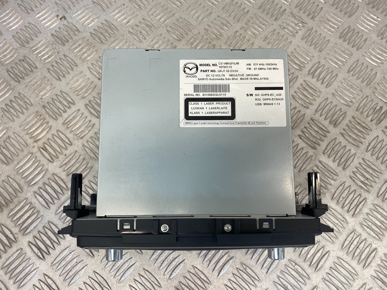 2015 MAZDA 6 SATELLITE NAVIGATION SAT NAV HEAD UNIT GENUINE GKJ166DV0A ...