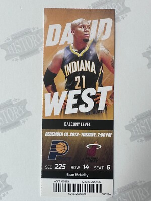 2013 Miami Heat at Indiana Pacers Ticket 12/10/13 LeBron James | eBay