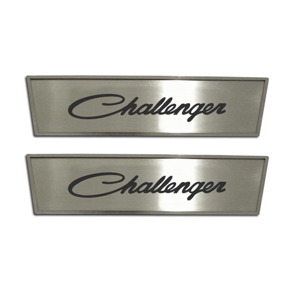 Classic Script Style Door Badges w/Laser Etched Challenger for 08-14 ...