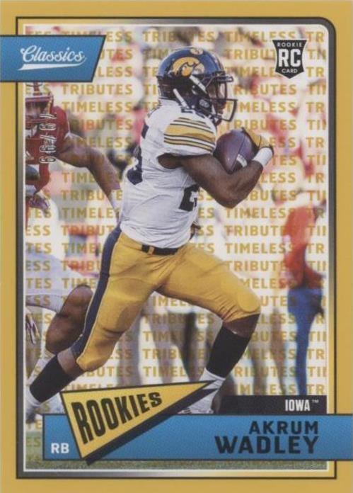 2018 Panini Classics - Rookies Akrum Wadley #250 Timeless Tributes Gold ...