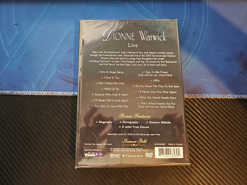 Dionne Warwick Live (DVD, 2003, Forever Gold Series) for sale online | eBay