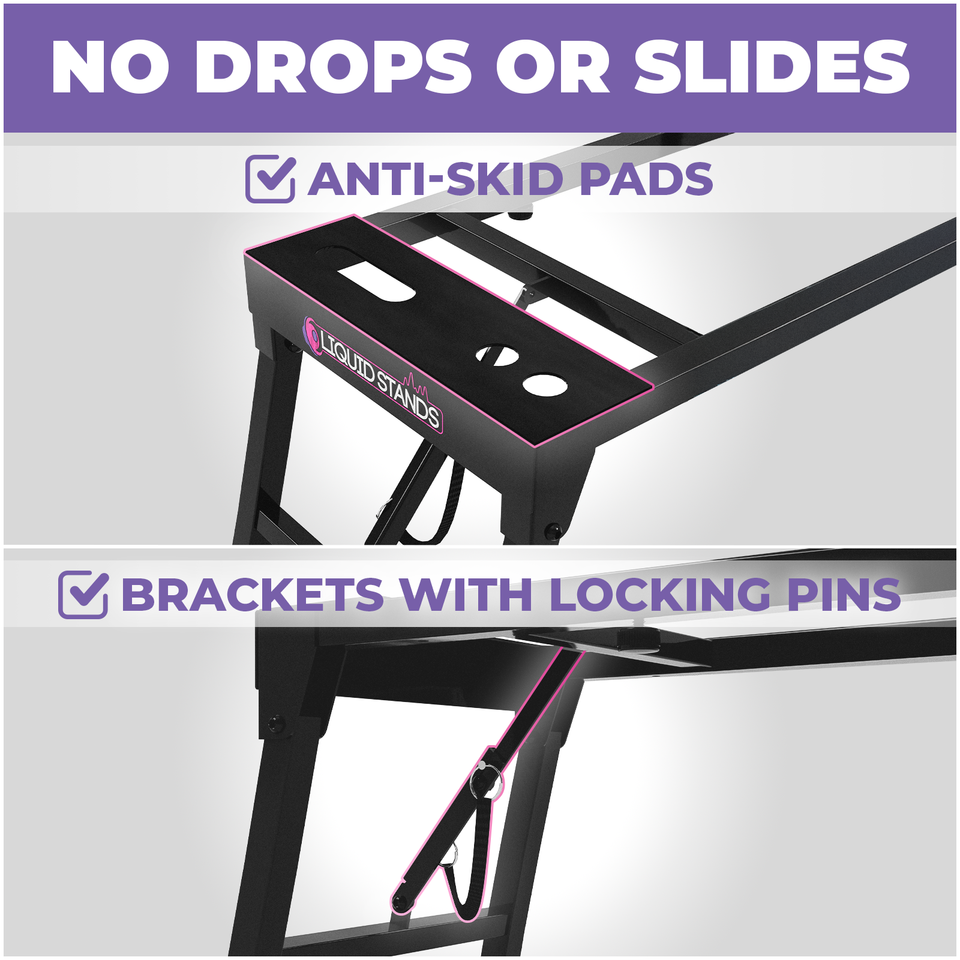 Collapsible Piano Keyboard Stand Adjustable Heavy-Duty Stand for 54-88 ...