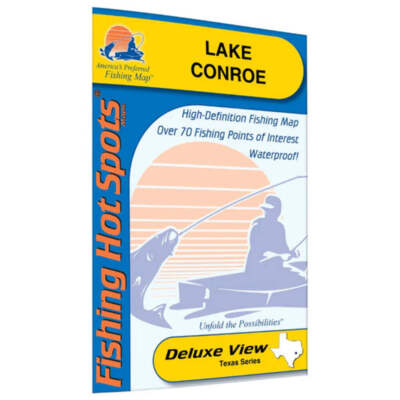 Lake Conroe Fishing Map-A421 | eBay