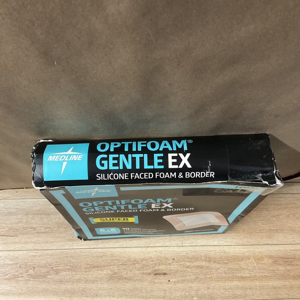 Medline Optifoam Gentle EX Foam Sterile Wound Dressing Pad 6x6 Square ...