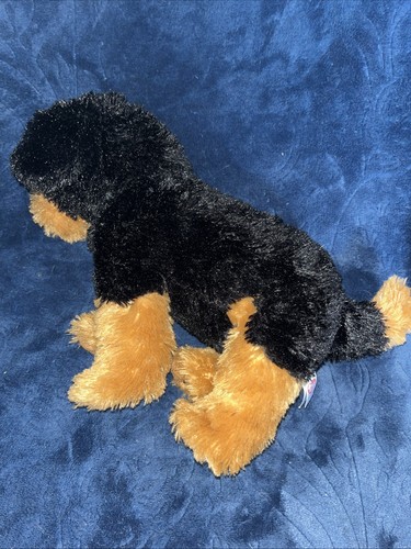 Ty Beanie Buddy BRUTUS Plush TySilk Rottweiler Black & Brown Tan Dog ...