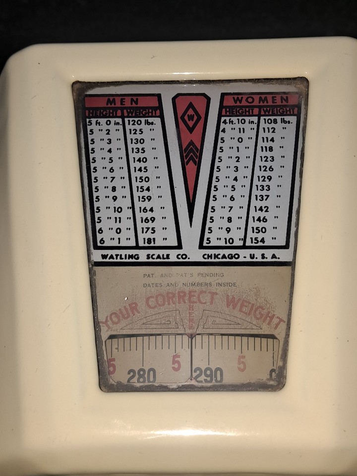Watling Scale Co "How much do you weigh" Antique Scale 1959 Rockford ...
