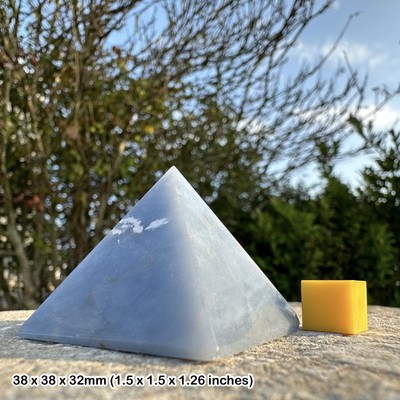 Angelite Pyramid - genuine spiritual healing crystal mineral stone ...
