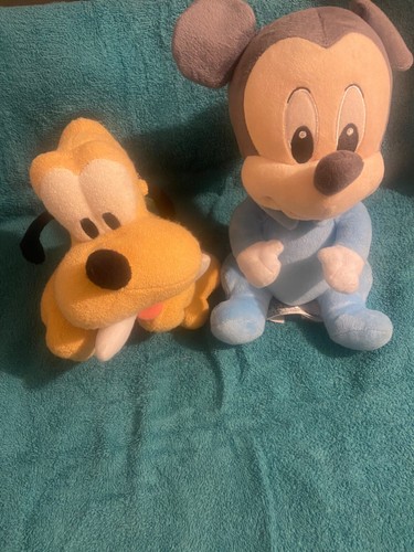 Disney Babies Plush Mickey Mouse & Pluto Stuffed Animal LOT of 2 | eBay