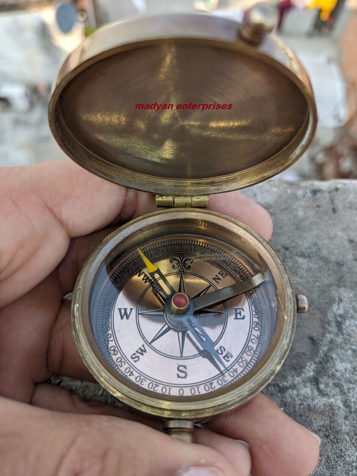 Military Nautical Antique Compass Brass Vintage WWII Military Pocket ...