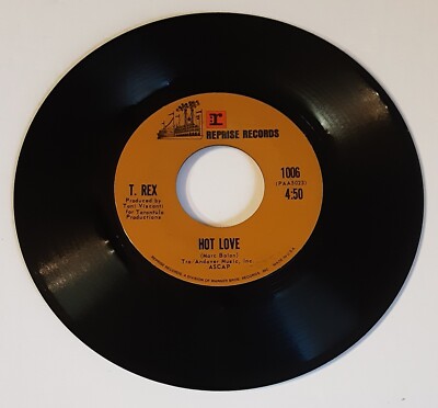 T. Rex: Hot Love / One Inch Rock 45 Rpm 1971 7" Record Single VG++ Marc ...