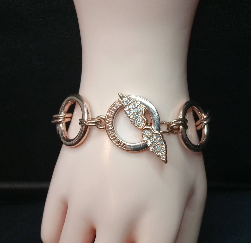 VICTORIA'S SECRET Angel Wings Link Bracelet Toggle Cl… - Gem