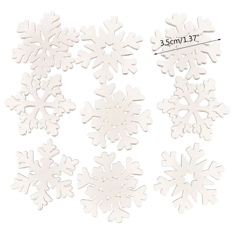 10 pcs Winter Wood Snowflake Block Snowflake Home Decoration to Use | eBay