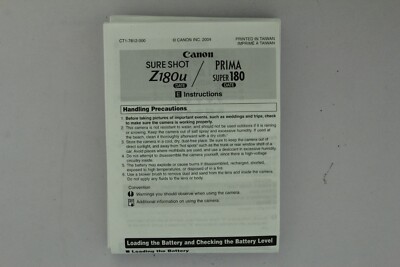 Bedienungsanleitung manual Canon Prima Super 180 Date (12031216) | eBay.de