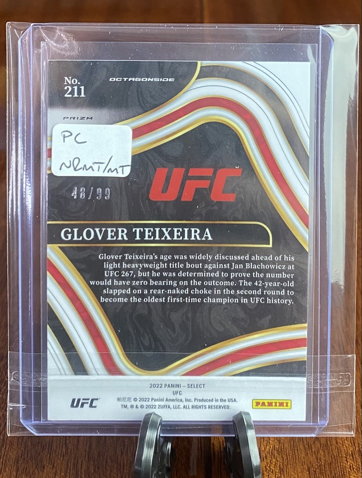 2022 Select Red Disco Prizm Octagonside /99 #211 Glover Teixera UFC | eBay