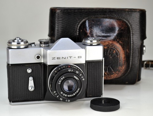 1970 SOVIET USSR "ZENIT-B (ZENIT-V)" camera + INDUSTAR-50-2 LENS f3.5/ ...