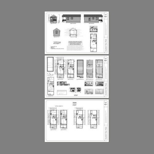 14x32 Tiny House -- 447 sq ft -- PDF FloorPlan -- Model 1T | eBay