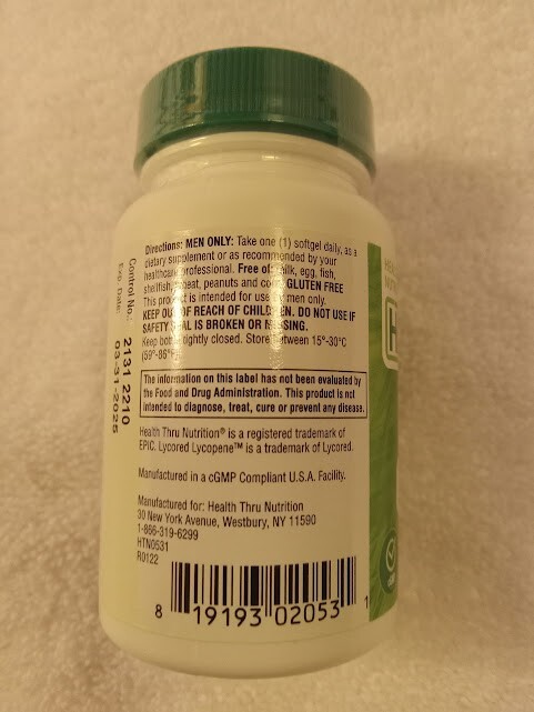 Prostate Plus Complex with Saw Palmetto and Lycored Lycopene - 60 Soft ...