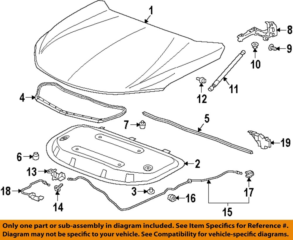GM OEM 19-22 Blazer Hood Hood Components-Insulator 42441956 | eBay