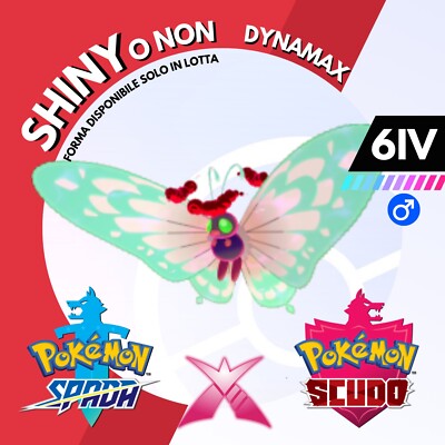 Butterfree Gigantamax Dynamax Shiny o Non 6 IV Pokemon Spada Scudo ...