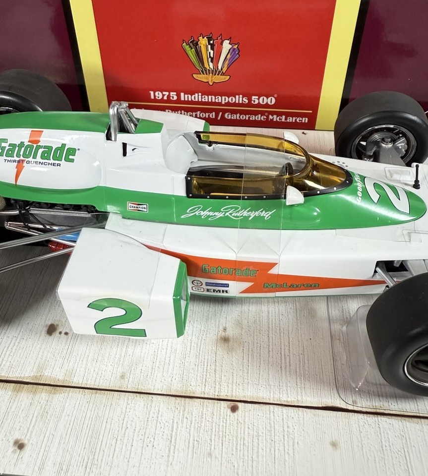 Carousel 1 McLaren M16 1975 Indy 500 #2 Rutherford #4803 Gatorade 1:18 ...