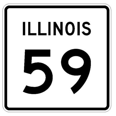 Illinois State Route 59 Sticker R4341 Highway Sign Road Sign Decal | eBay