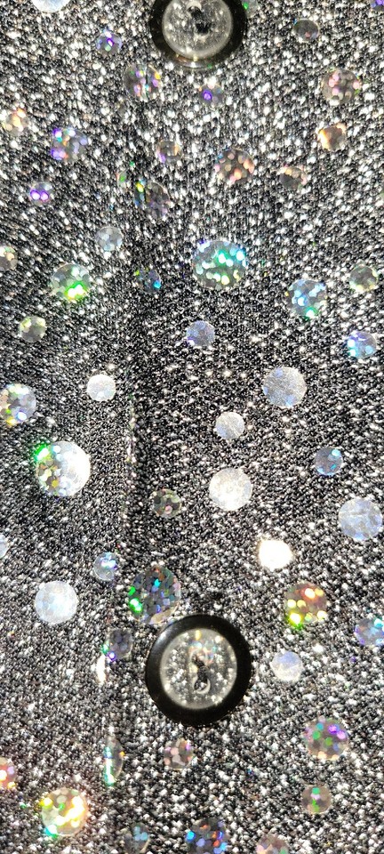 Dangerous Willie Black Metallic Sheer Rave Disco Short Sleeve Button ...