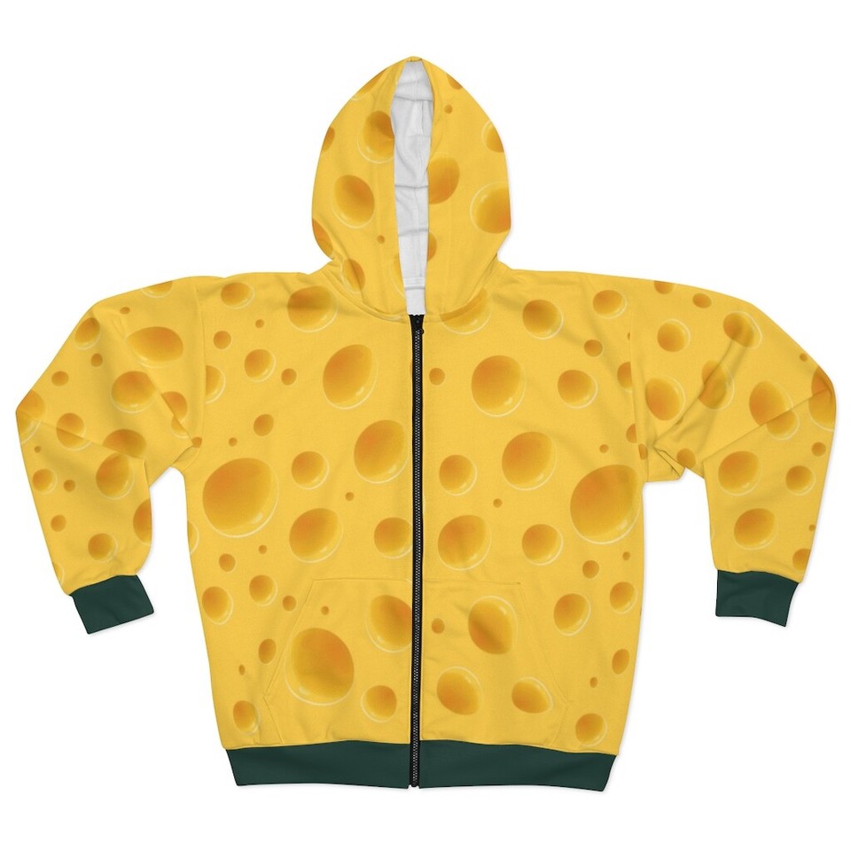 Cheese Hoodie, Green Trim, Unisex Fleece, For Green Bay Packers ...