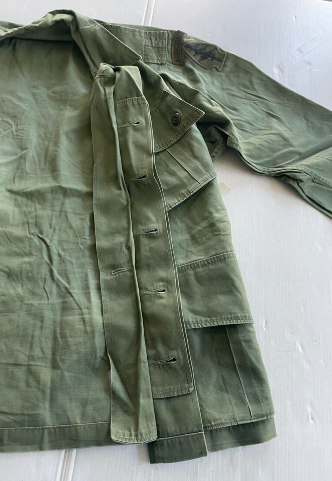 VIETNAM 1ST PATTERN OG-107 COMBAT JUNGLE JACKET POPLIN COTTON W/EXPOSED ...