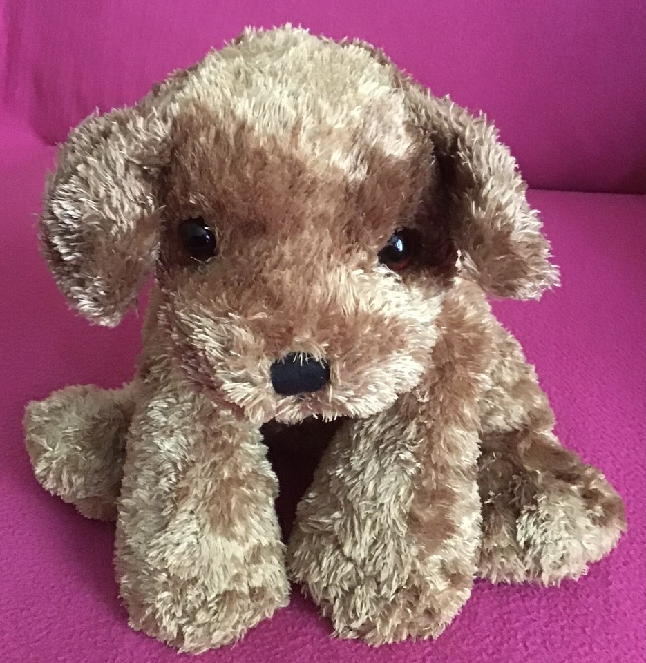 Keel Toys Shiny Brown Terrier Puppy Dog Floppy Soft Plush Toy 13 ...