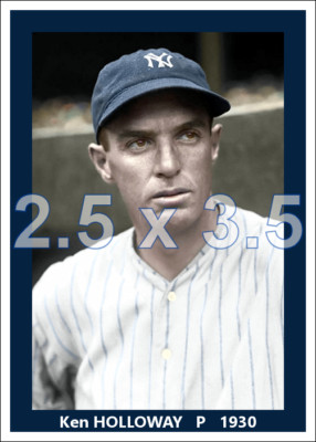 Ken Holloway - 1930 New York Yankees - choose a style - colorized print ...